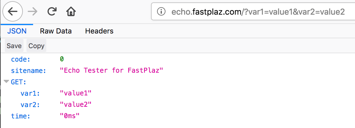 Example API echo FastPlaz